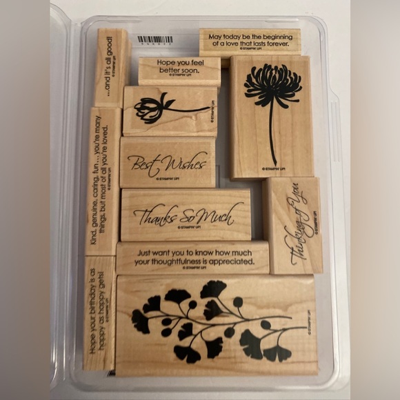 Stampin' Up! | Office | Stampin Up Kind Caring Thoughts Set Of 2 Rubber ...